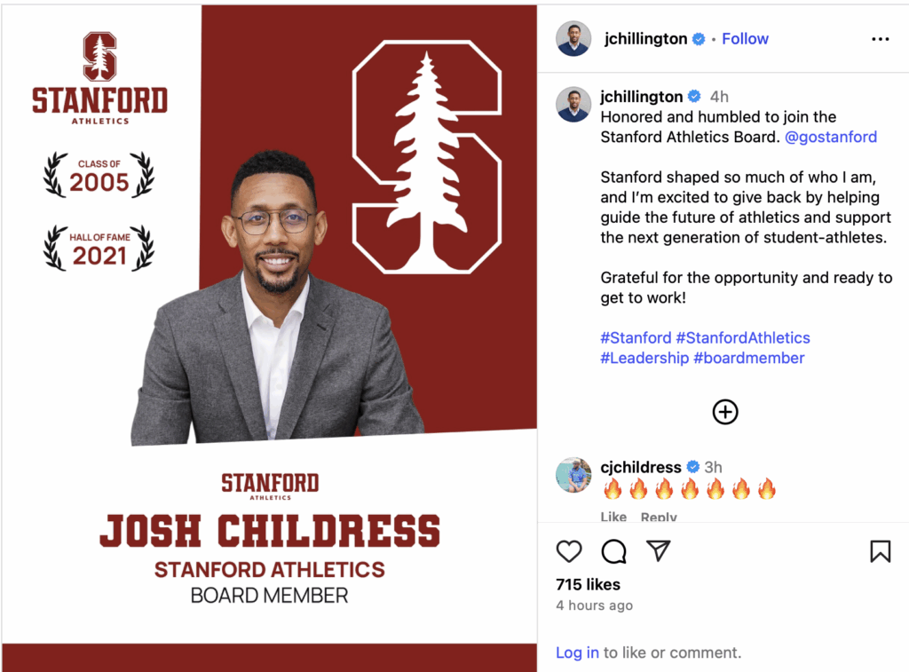 Josh Childress named to Stanford Athletics Board - On3